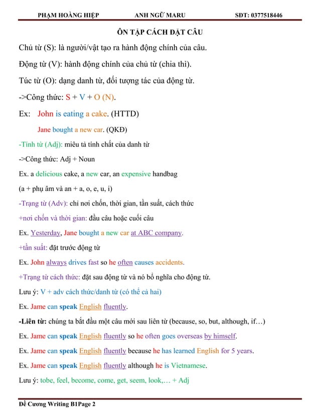 De cuong Writing Vstep B1 C1 rất hay và sá đề thi thực tế | PDF