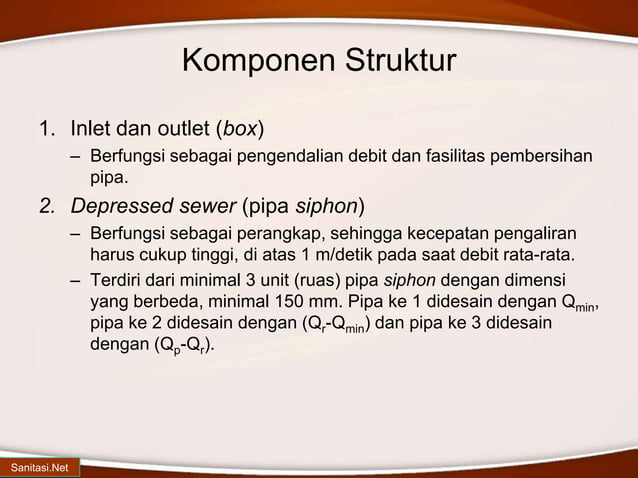 Perencanaan Teknis Bangunan Pelengkap Sistem Pengelolaan Air Limbah ...