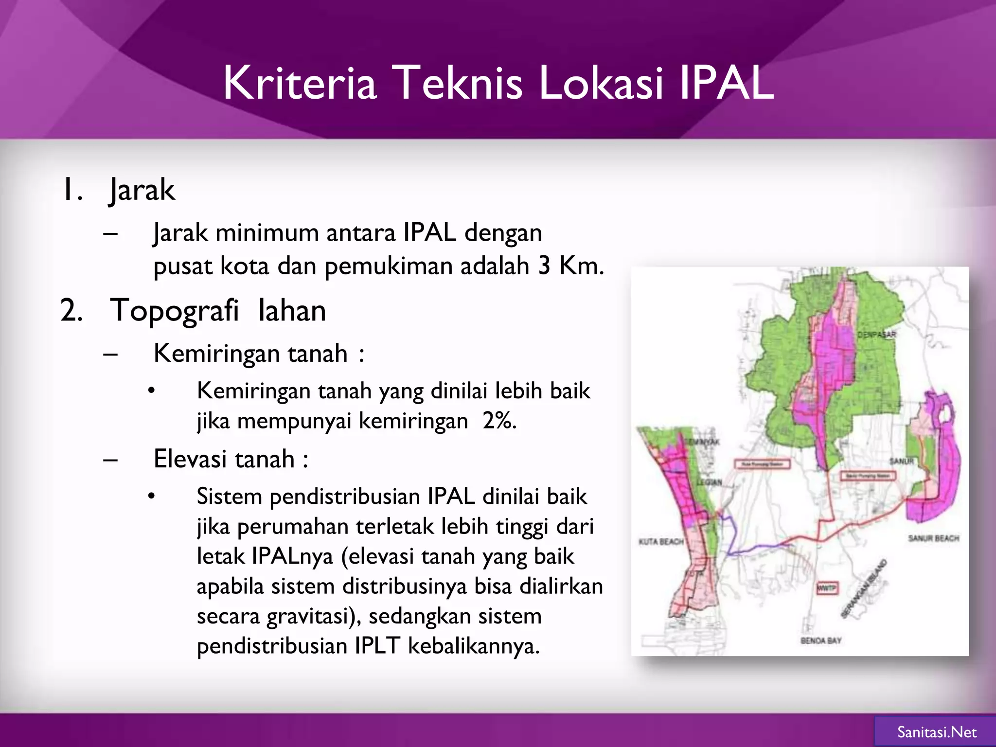 Pemilihan Lokasi Instalasi Pengolahan Air Limbah (IPAL) | PDF