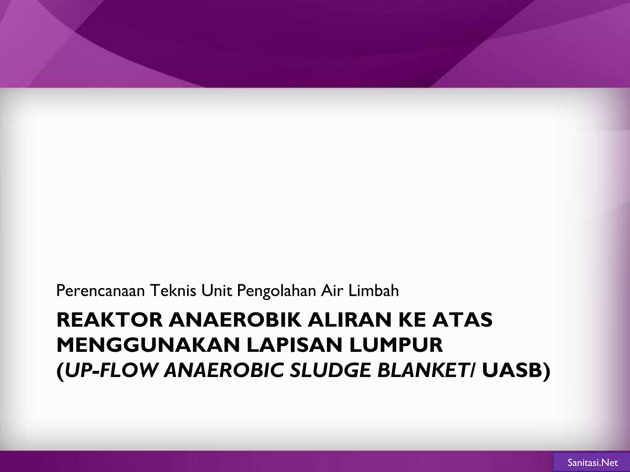 Bangunan Pengolah Air Limbah secara Anaerobik | PDF