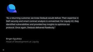 Dedaub Web3 Security Technology & Smart Contract Audits | PPTX