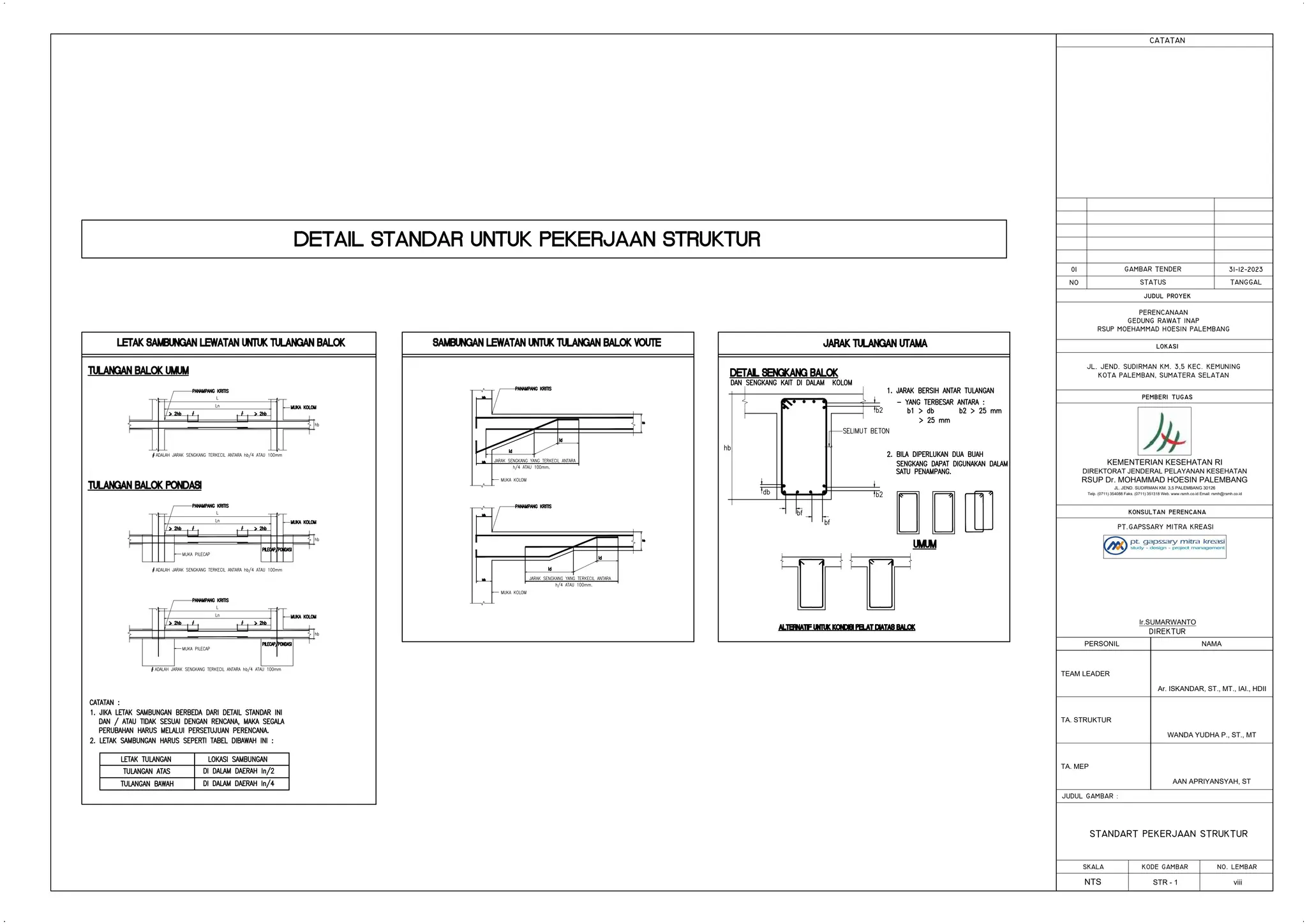 DED GAMBAR STRUKTUR GEDUNG RAWAT INAP RSMH 9 LT.pdf