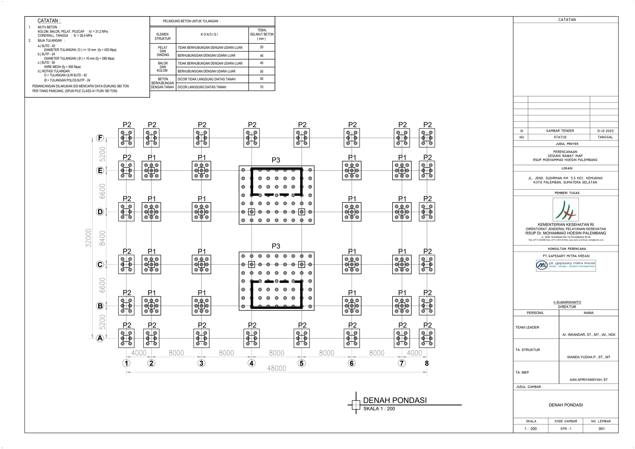 DED GAMBAR STRUKTUR GEDUNG RAWAT INAP RSMH 9 LT.pdf