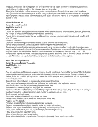 Dedicated human resources resume | PDF | Human Resources | Business