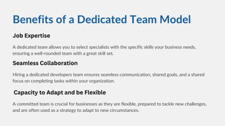 Dedicated Team vs. Staff Augmentation vs. Extended Team | PPT