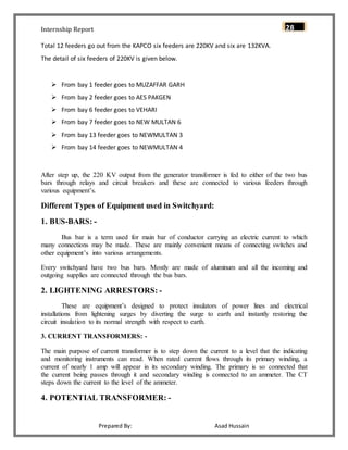 Gas turbine Power Station Internship Report | DOCX