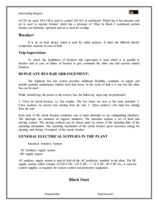Gas turbine Power Station Internship Report | DOCX