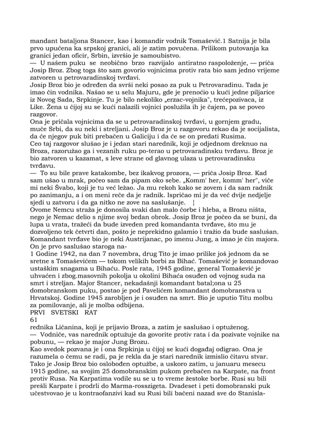 Dedijer josip broz prilozi za biografiju | PDF