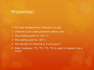 Chlorine (Chelsie Dedman) | PPTX