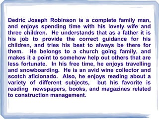 Dedric Robinson | PPT | Education