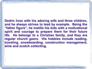 Dedric Robinson | PPT | Education