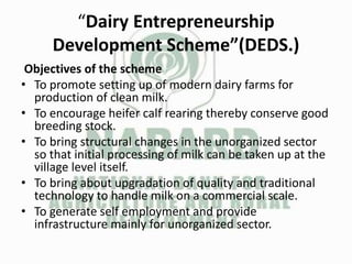 Dairy Entrepreneurship Development Scheme | PPTX