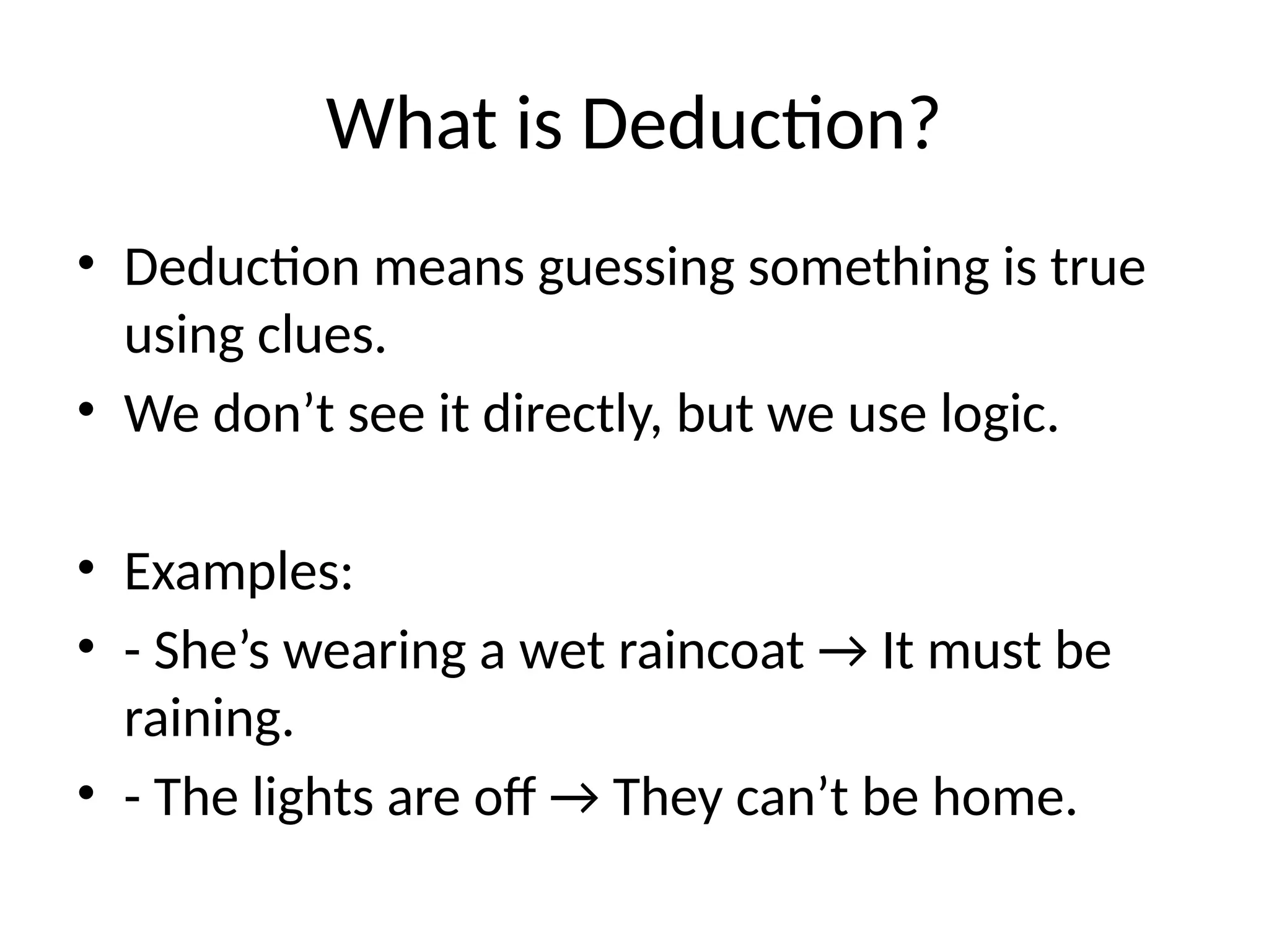 Deduction_Activity for intermediate level | PPTX