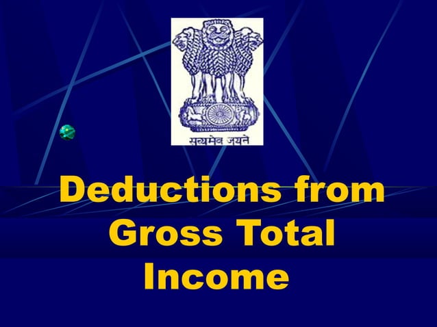 Deduction from gross total income | PPT | Life Insurance | Insurance