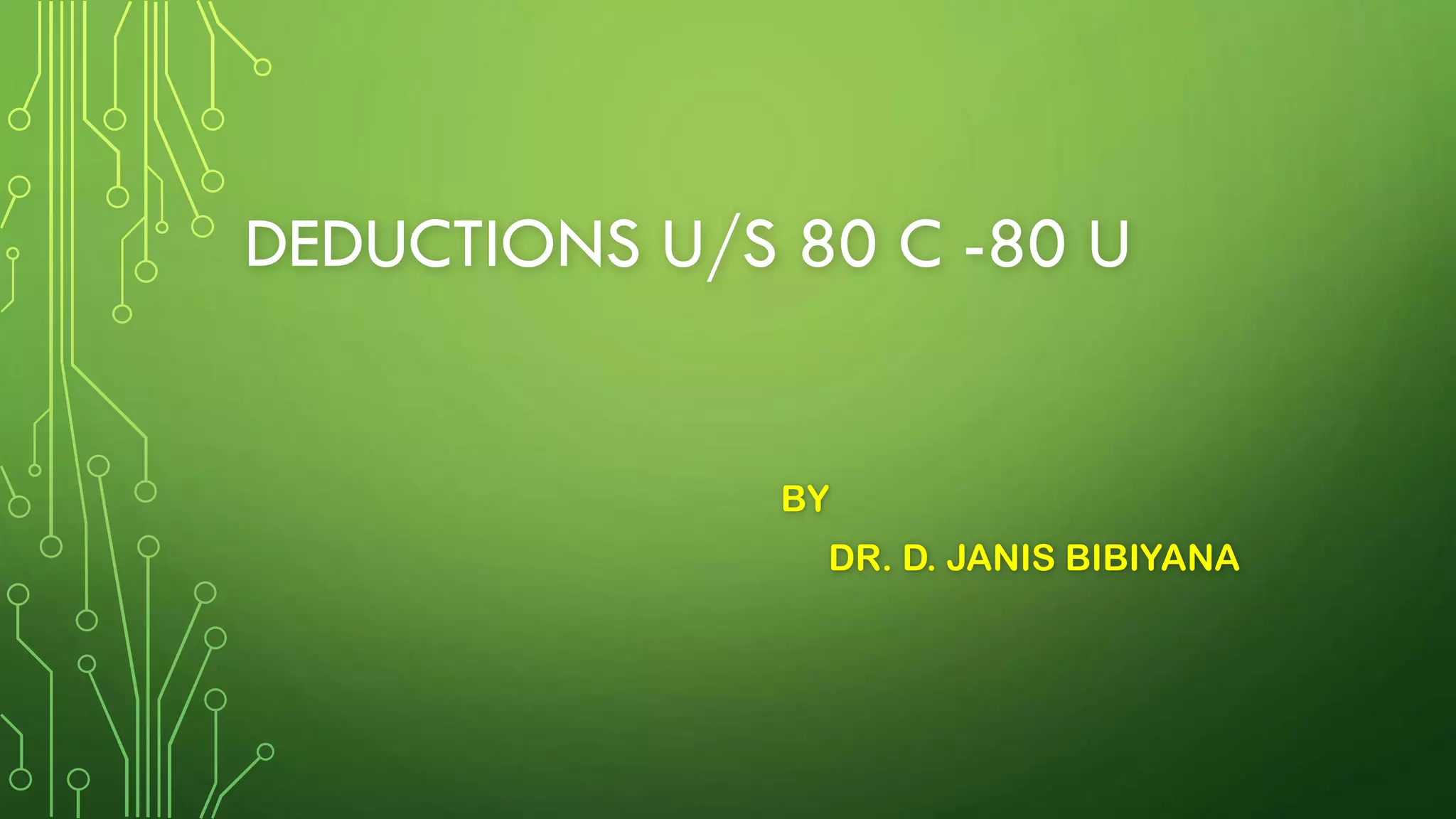 Deductions 80C - 80U | PDF
