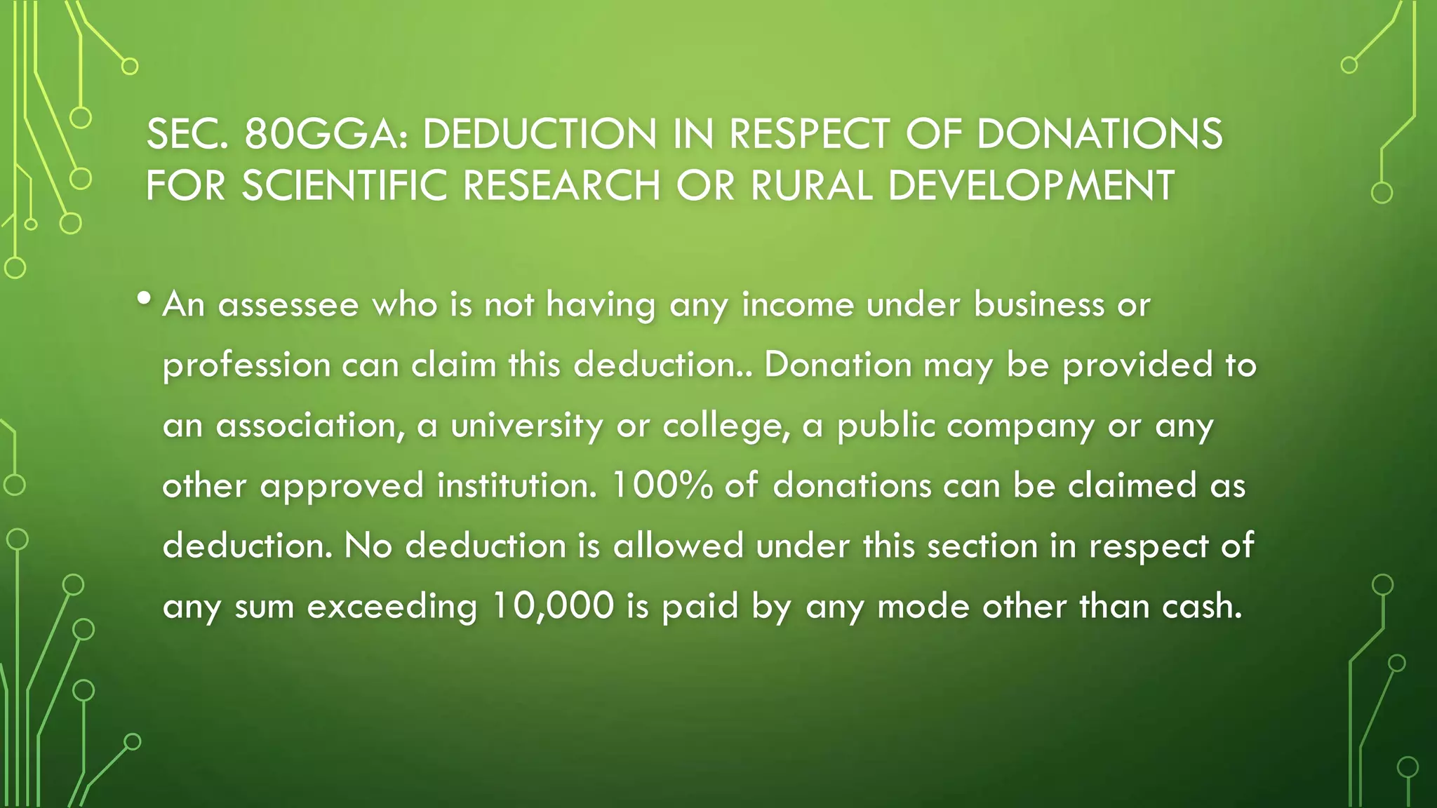 Deductions 80C - 80U | PDF