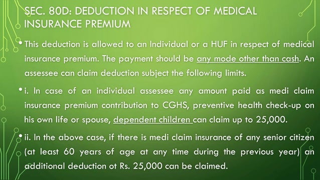 Deductions 80C - 80U | PDF