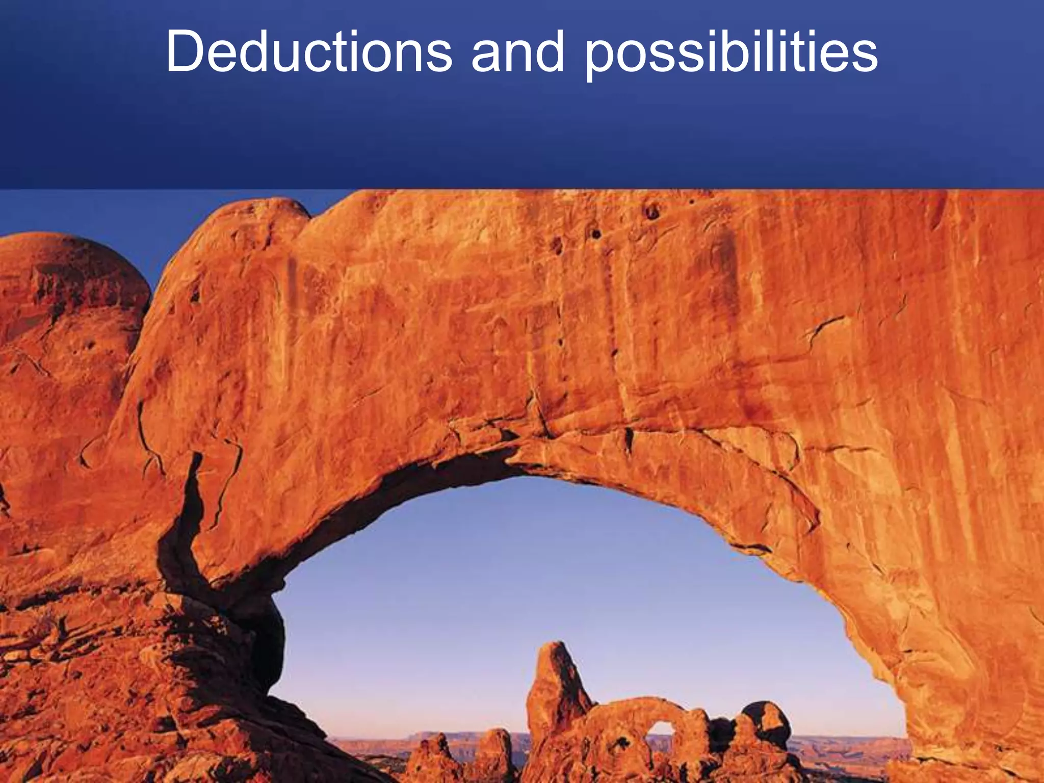 Deductions and possibilities | PPT