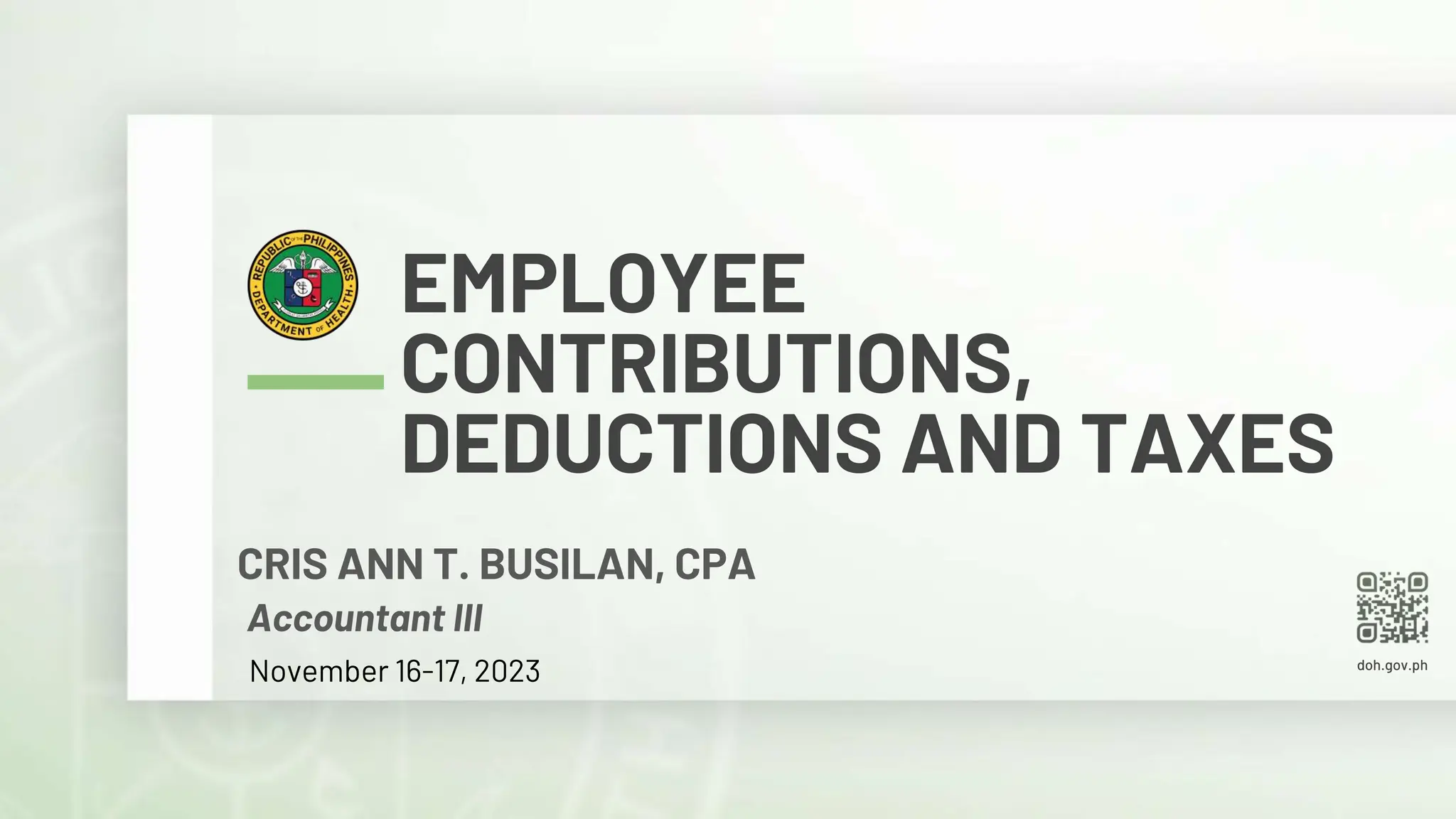 DEDUCTIONS AND TAXES FOR EMPLOYEES OF GOVT.pptx