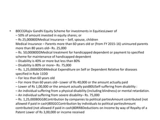 Deductions on section 80 c, 80ccc, 80ccd UGC -NET COMMERCE | PPTX