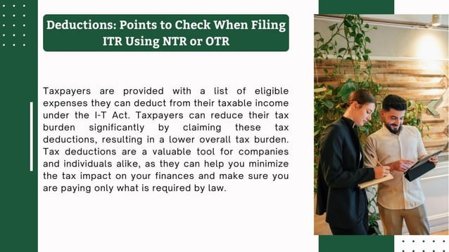 Important Things to Consider When Filing an ITR Between an NTR and an OTR | PDF