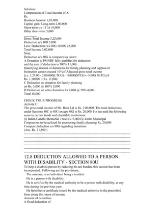 Deductions section 80 d, 80-dd ,80-ddb 80-e and 80-gg of it act.bose