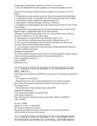 Deductions section 80 d, 80-dd ,80-ddb 80-e and 80-gg of it act.bose