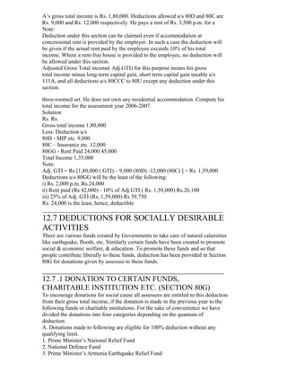 Deductions section 80 d, 80-dd ,80-ddb 80-e and 80-gg of it act.bose