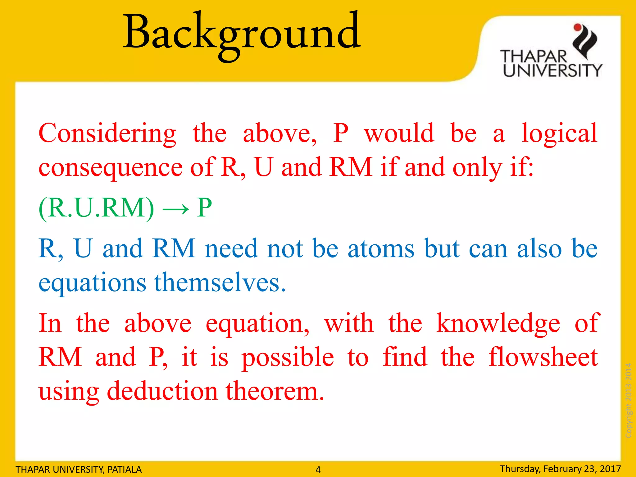 Deduction theorem of propositional logic | PPT