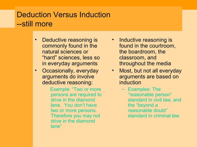 Deduction vs. Induction | PPT | Vegetarian Diets | Food & Drink