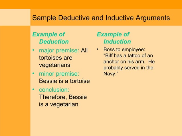 Deduction vs. Induction | PPT | Vegetarian Diets | Food & Drink