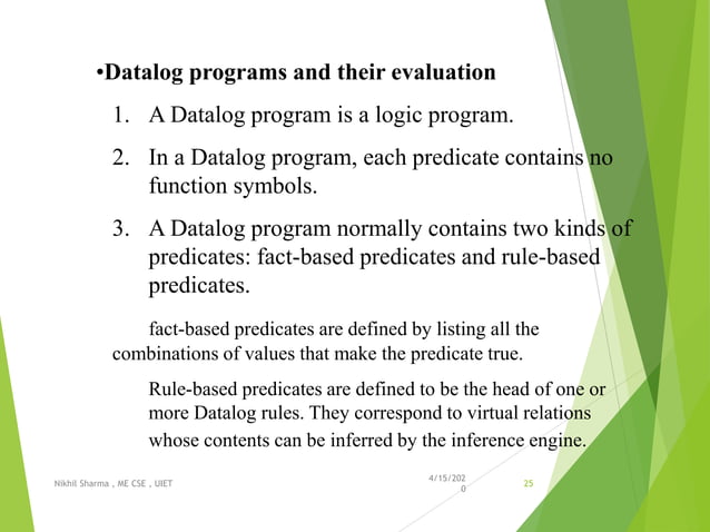 Deductive Database Ppt 1579
