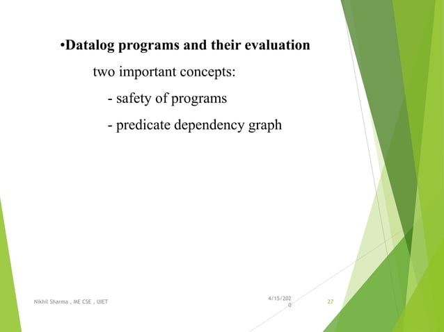 Deductive Database Ppt