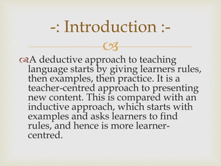 Deductive method | PPTX