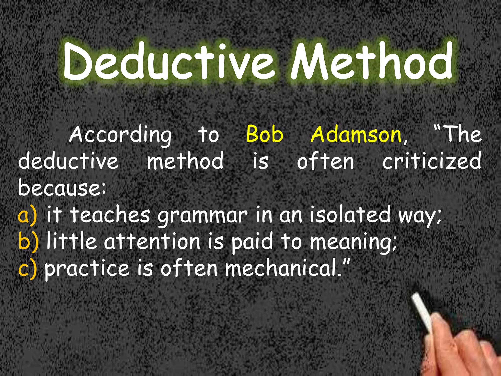 Deductive and inductive method of teching | PPTX