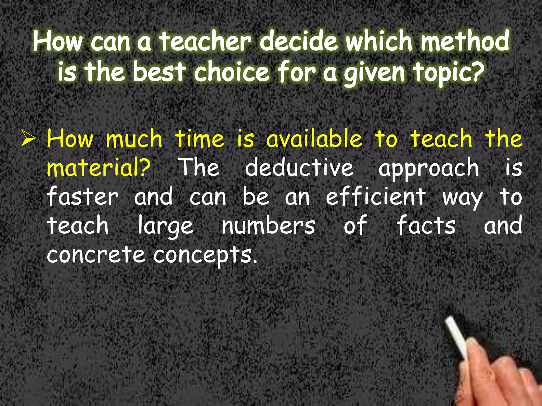 Deductive and inductive method of teching | PPTX