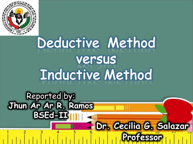 Deductive and inductive method of teching | PPTX