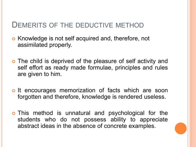 Deductive and inductive method | PPTX | Science