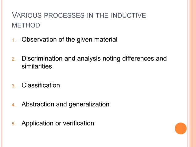 Deductive and inductive method | PPTX | Science