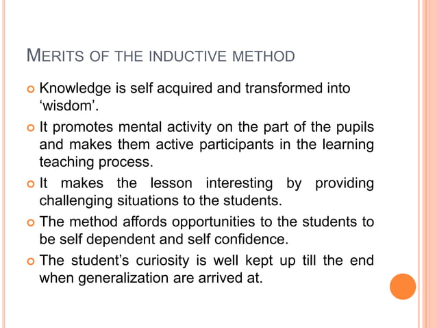 Deductive and inductive method | PPT