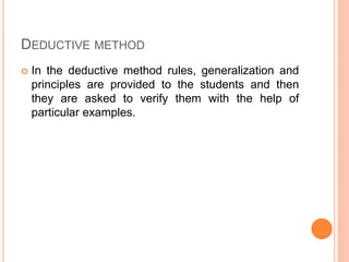 Deductive and inductive method | PPTX