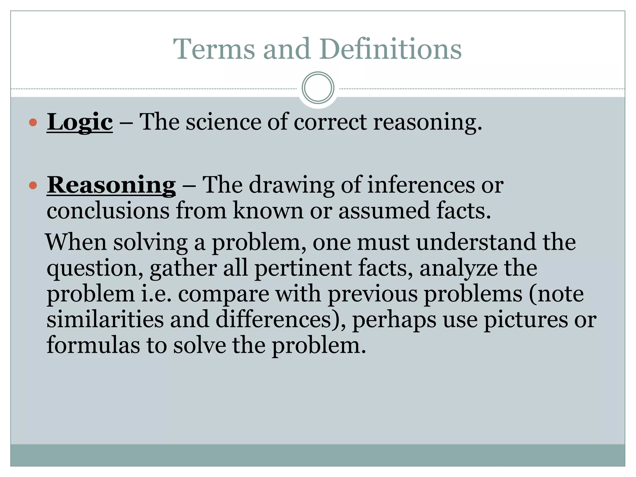 Deductive and Inductive Reasoning with Vizzini | PPTX