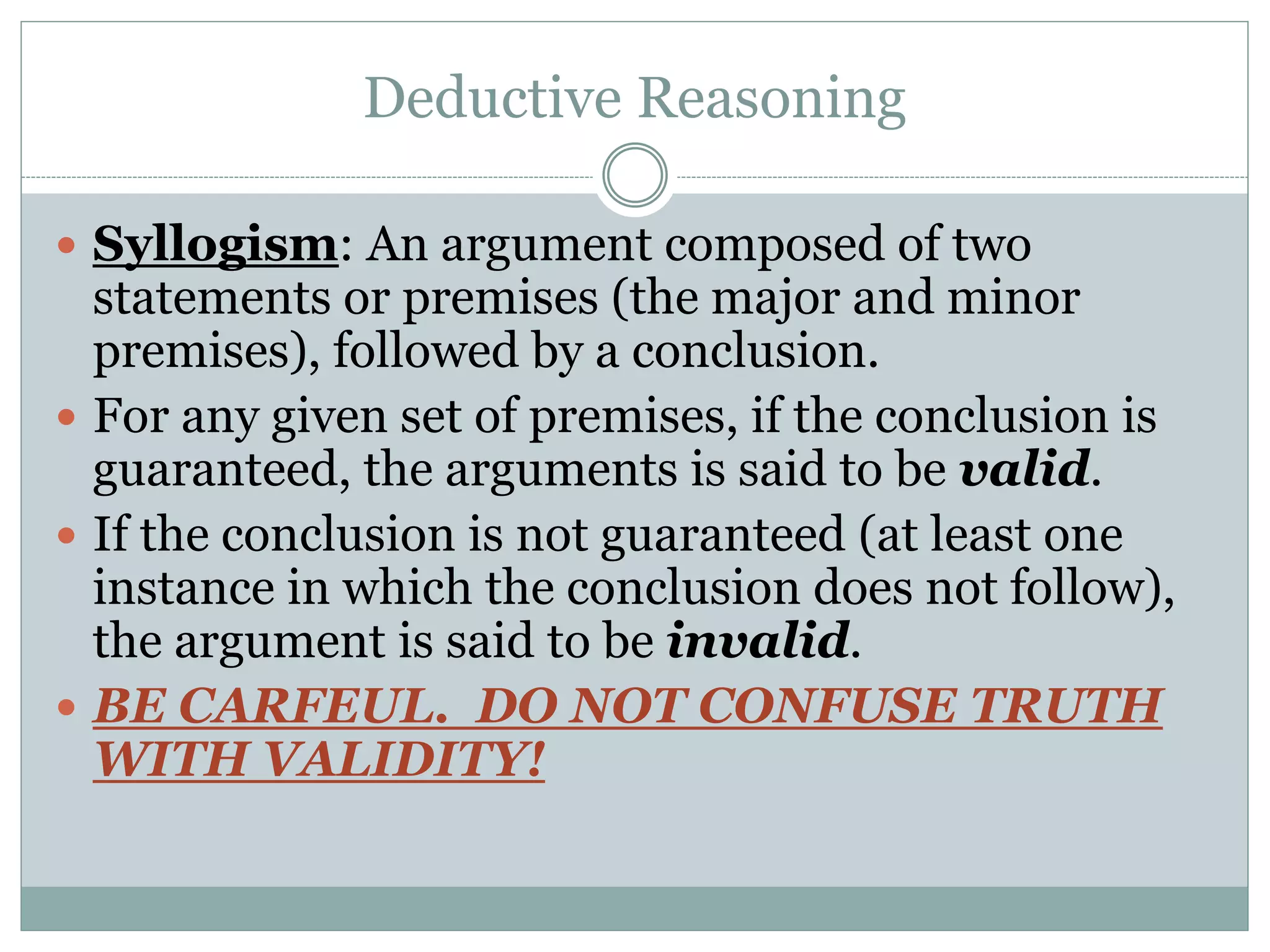 Deductive and Inductive Reasoning with Vizzini | PPTX