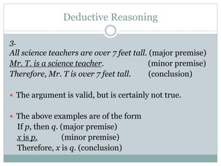 Deductive and Inductive Reasoning with Vizzini | PPTX