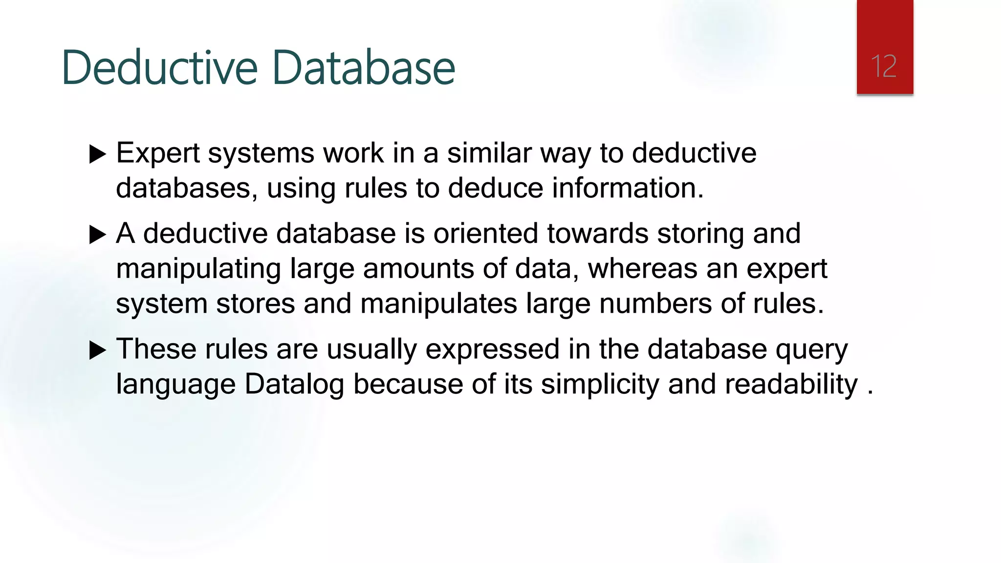 Deductive databases | PPTX