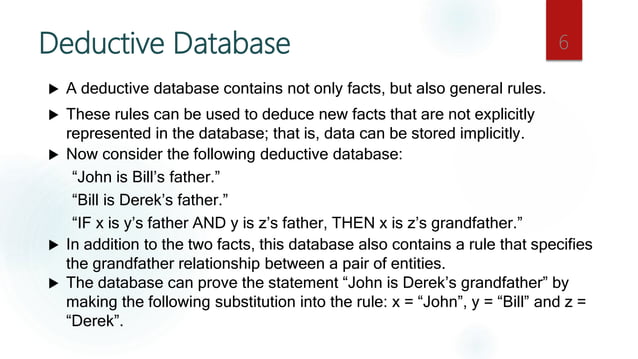 Deductive databases | PPTX