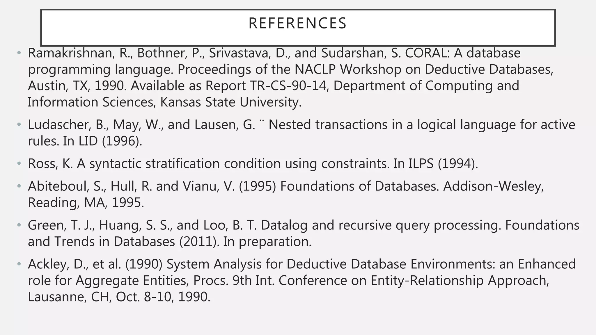 Deductive databases | PPTX