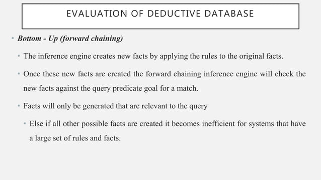 Deductive databases | PPTX