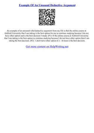 Deductive Essay Topics | PDF | Educational Assessment | Education