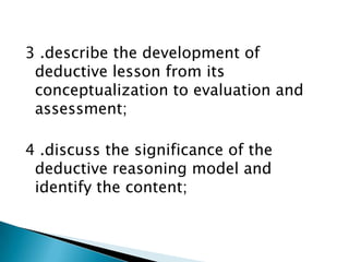 Deductive instructional approaches | PPT